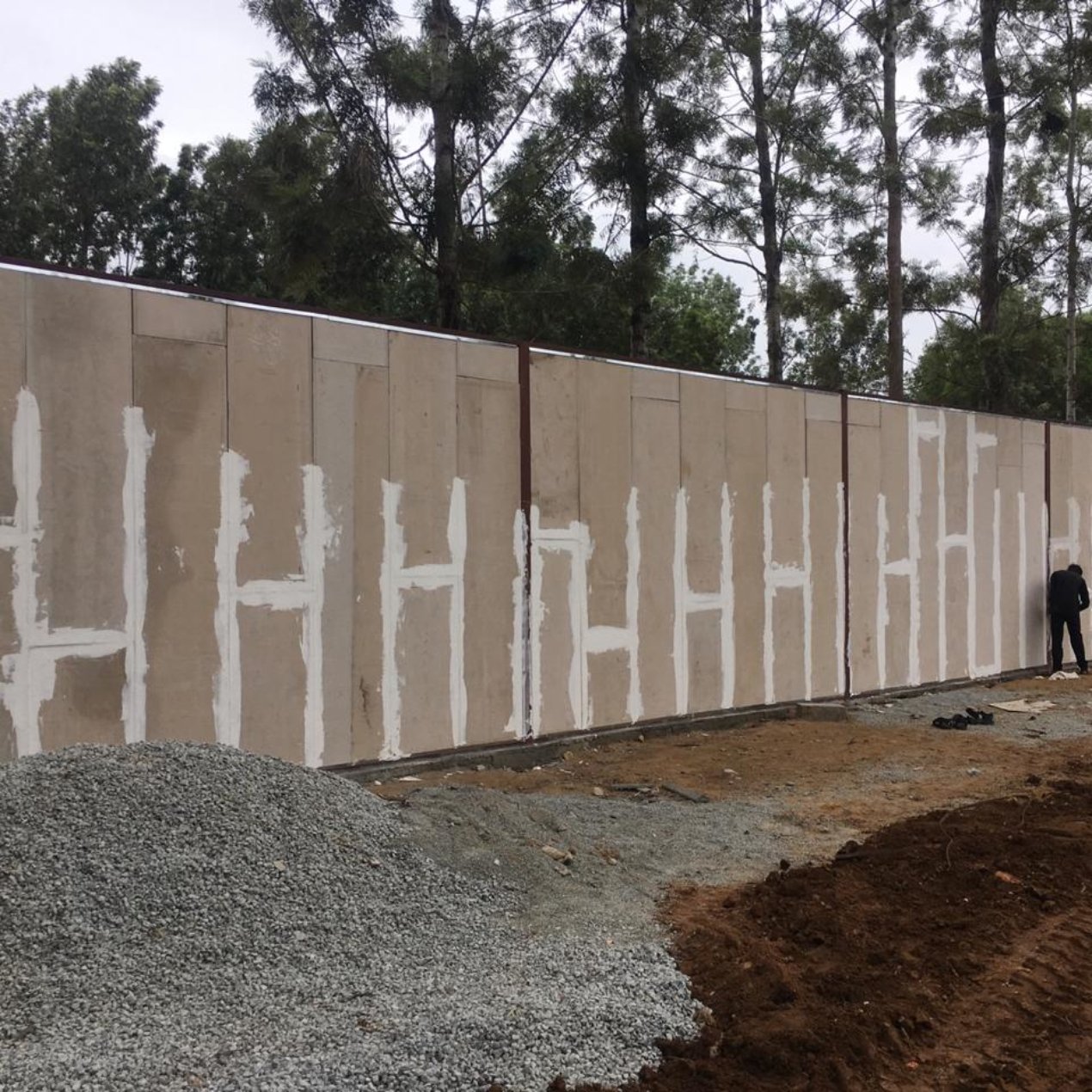 Ready-made Aerated Concrete Wall, Sai Angels School Project ...